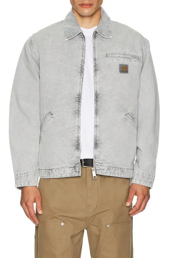Carhartt Work In Progress Og Detroit Jacket - Chalk Wash Black